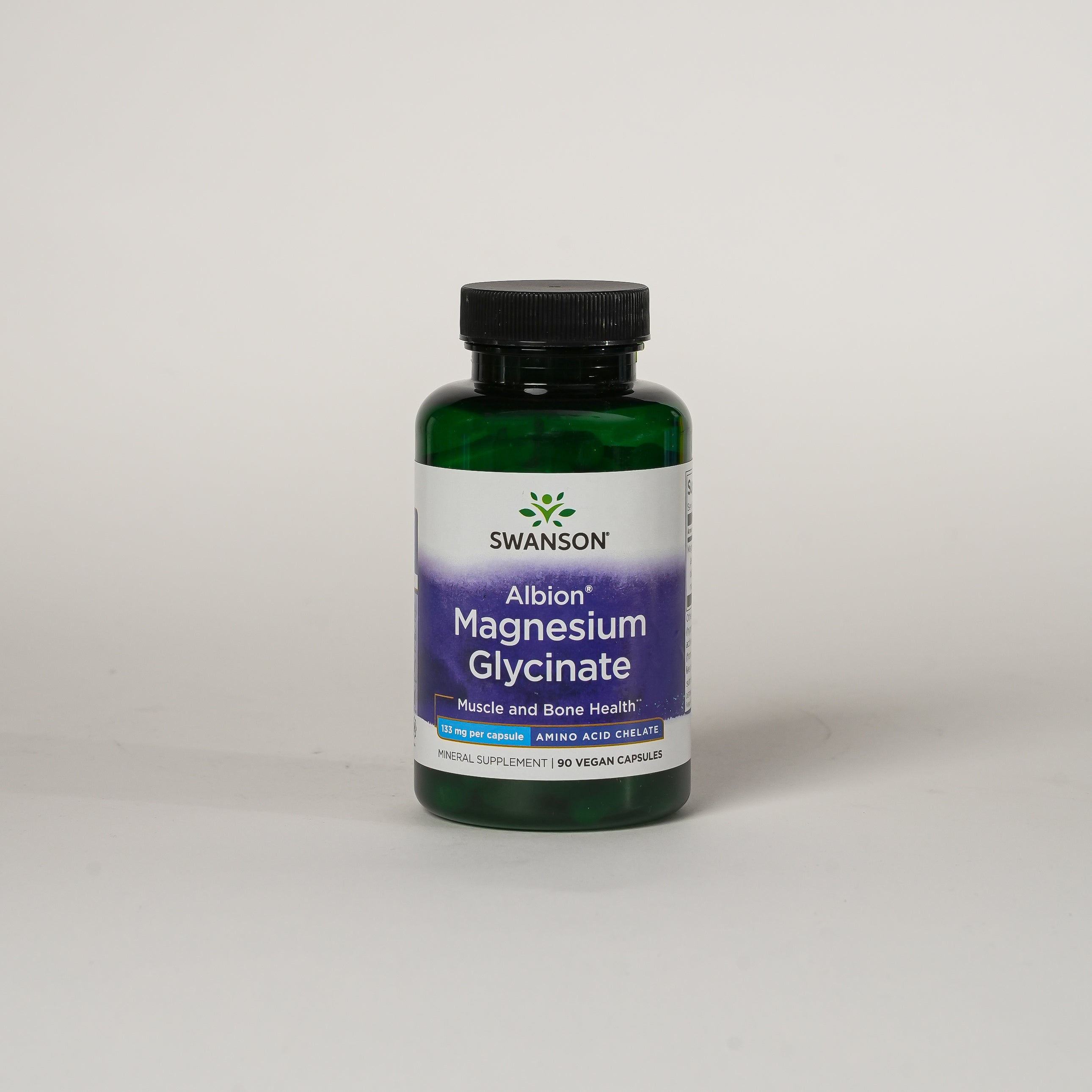 Swanson Albion Magnesium Glycinate – 90 Vegan Capsules – Muscle Madness
